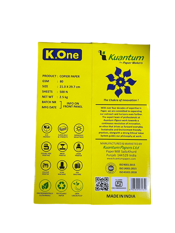 K.ONE A4 Copy paper GSM 80